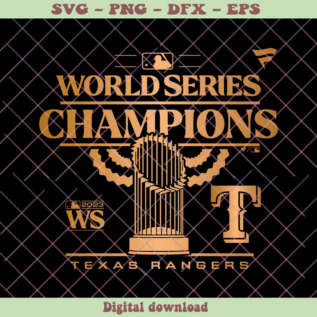 Baseball Texas Rangers 2023 World Series Champions SVG File | Inspire ...