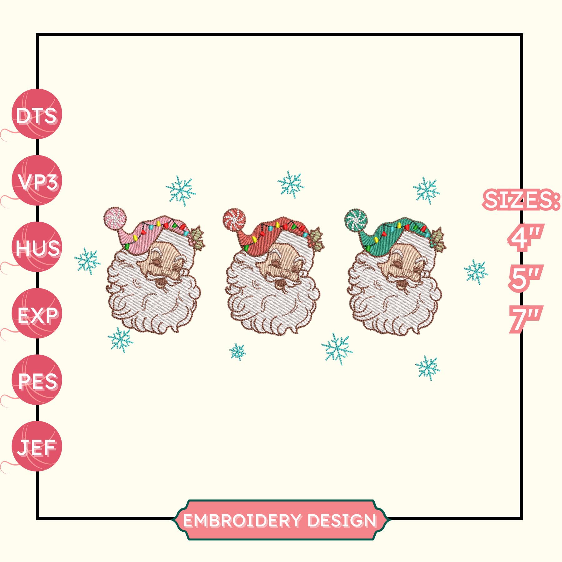 Christmas Embroidery Designs, Santa Claus Embroidery Designs | Inspire ...