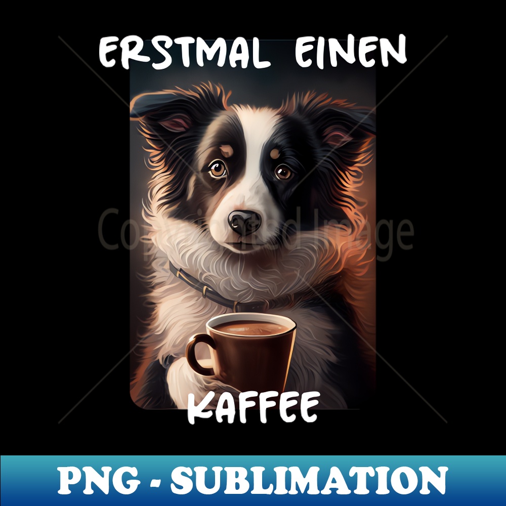 Border Collie - First A Coffee de 1 - PNG Transparent Sublim | Inspire ...