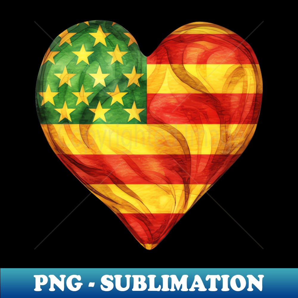 Watercolor Juneteenth Heart - Professional Sublimation Digit | Inspire ...