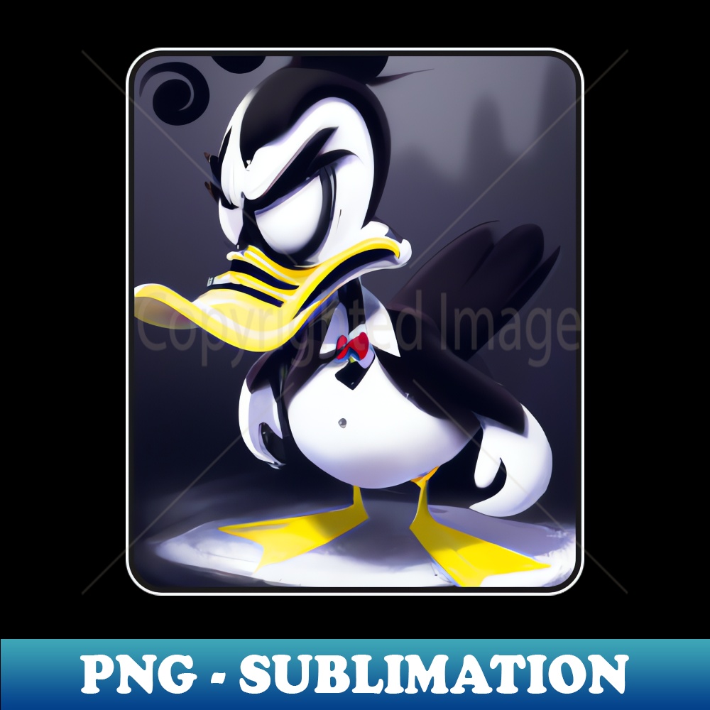 Quack Attack - An Angry Goth Comic Duck - PNG Sublimation Di | Inspire ...