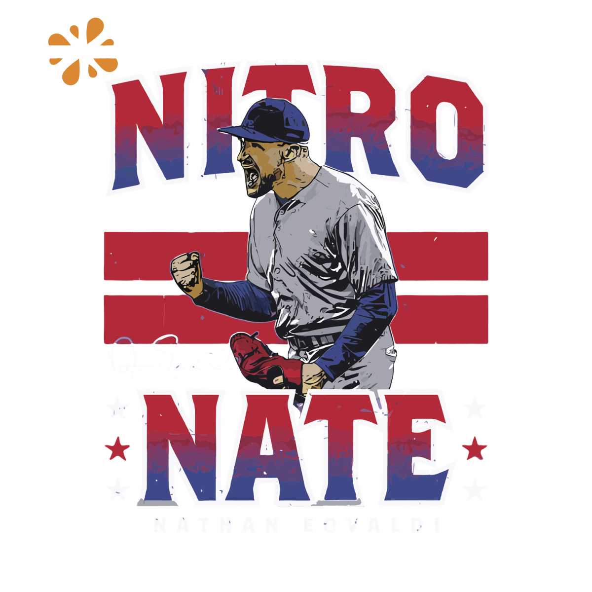 Nitro Nate Nathan Eovaldi Texas Rangers Player SVG File | Inspire Uplift