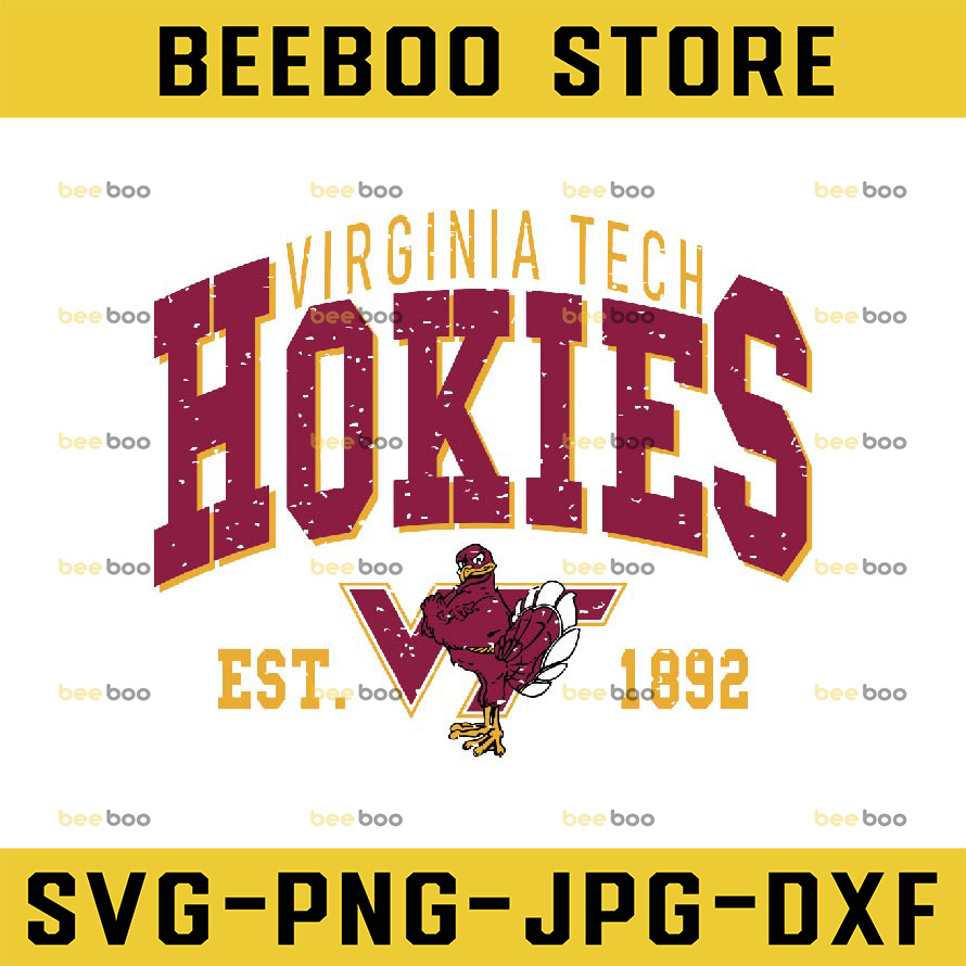 Vintage 90's Virginia Tech Hokies Svg, Virginia Tech Svg, Vi - Inspire ...