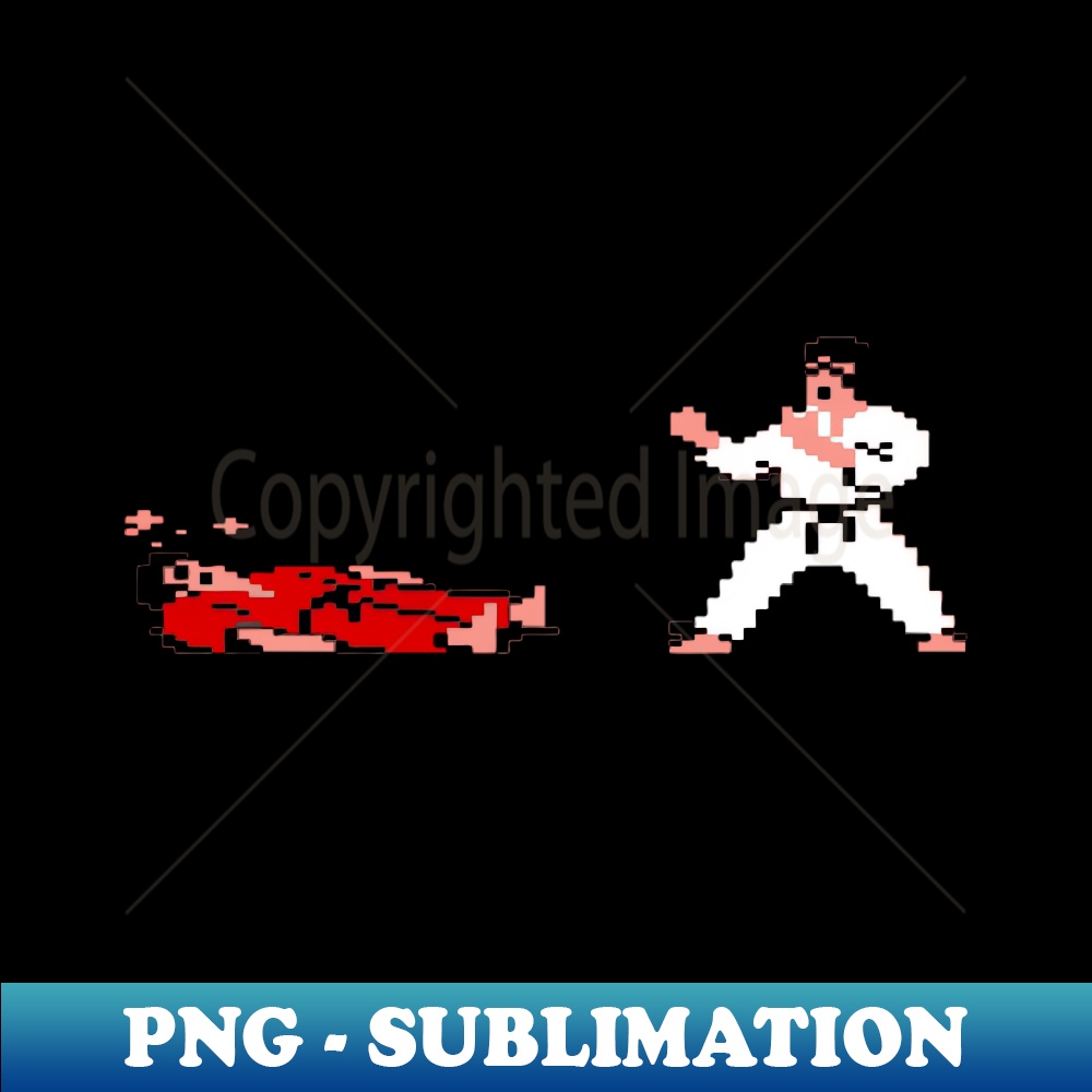 white wins 80s gaming pixel karate - Exclusive PNG Sublimati | Inspire ...