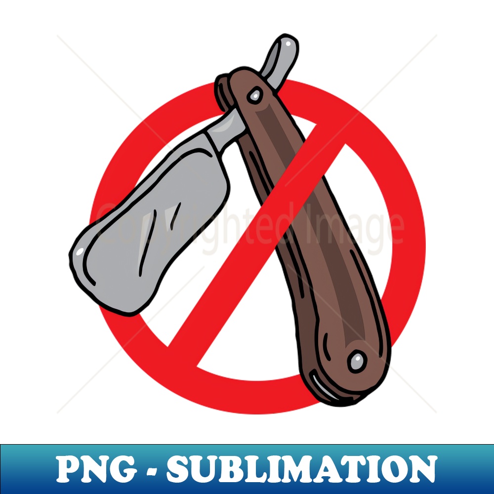 No Cut Throat Razors Allowed Funny Bearded Barber Sign - Sty | Inspire ...