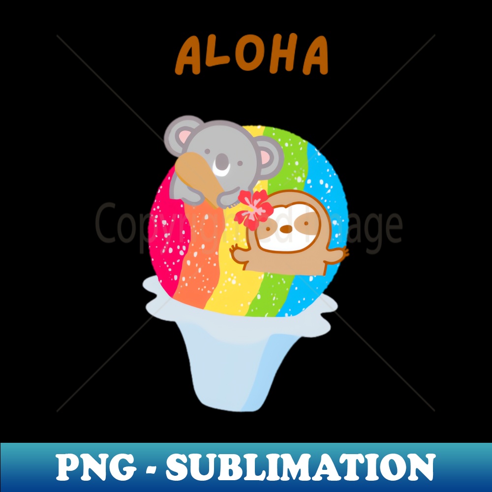Aloha Rainbow Shave Ice - Trendy Sublimation Digital Downloa | Inspire ...