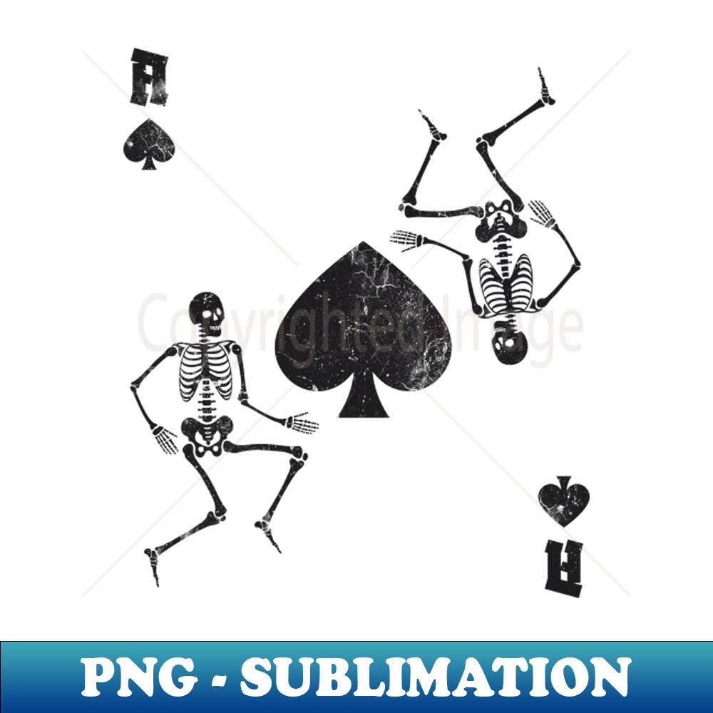 Ace Of Spades Card Skeleton Dance Gothic Halloween - Retro P | Inspire ...