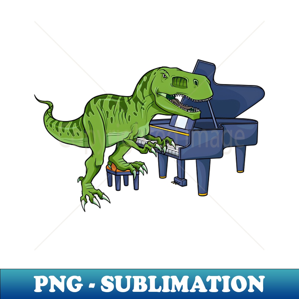 Funny Pianosaurus Trex Dinosaur Playing Piano Player Kids - | Inspire ...