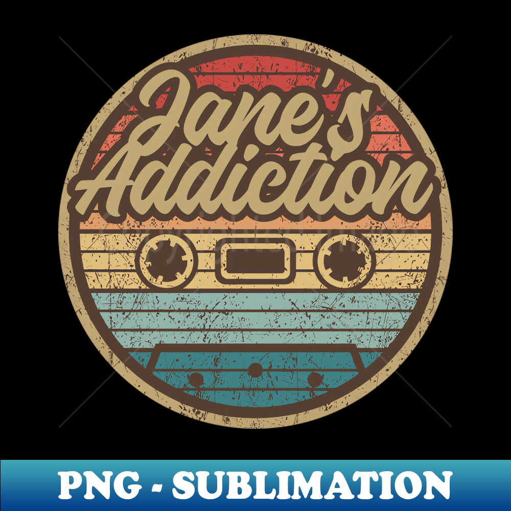 Janes Addiction Retro Cassette - PNG Transparent Sublimation - Inspire ...