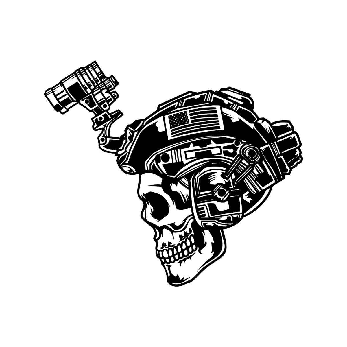 Night Vision Goggles Soldier Skull Svg File | 4th of July Sv | Inspire ...