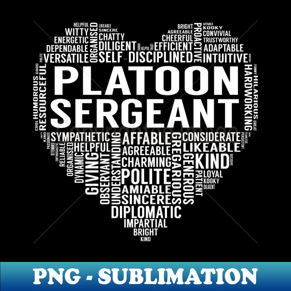 Platoon Sergeant Heart - Exclusive Sublimation Digital File | Inspire ...