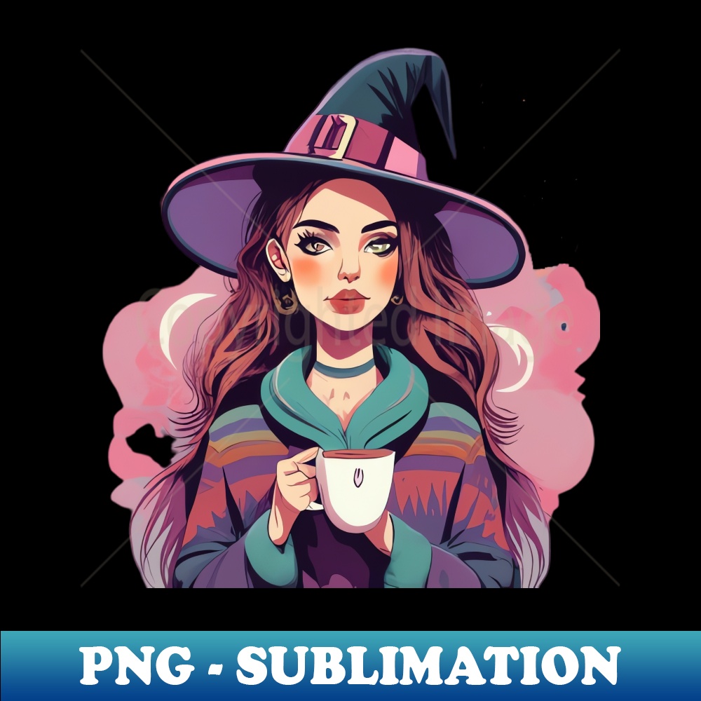 Beautiful cool mysterious witch - PNG Transparent Sublimatio - Inspire ...