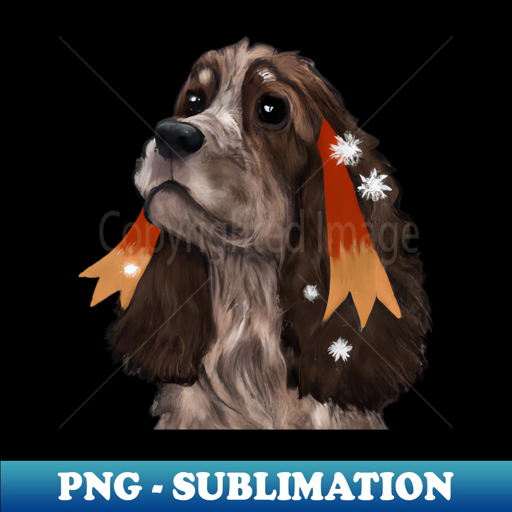 Cute English Cocker Spaniel Drawing - Elegant Sublimation PN | Inspire ...