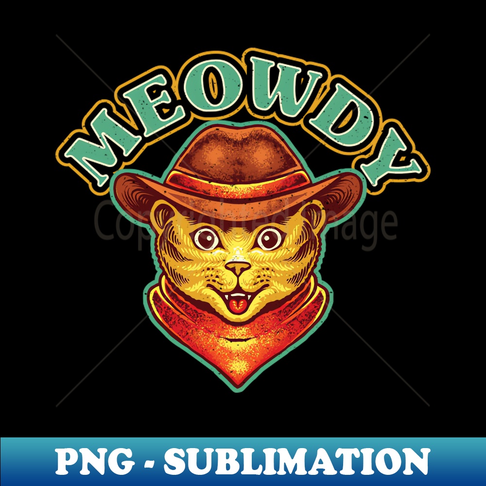 Meowdy Meow Howdy Funny Cat Meme Texas Cowboy - Creative Sub - Inspire ...