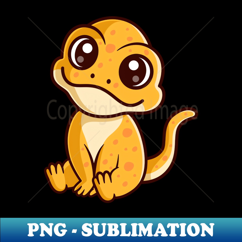 Cute Gecko Sitting Cartoon Gecko - PNG Transparent Sublimat | Inspire ...