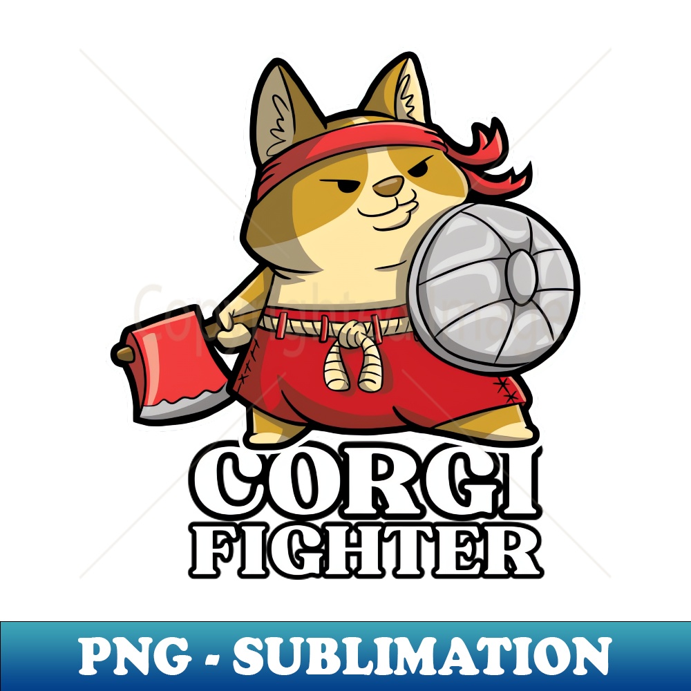 The Brave And Cute Corgi Fighter With An Axe And Shield - Hi - Inspire ...
