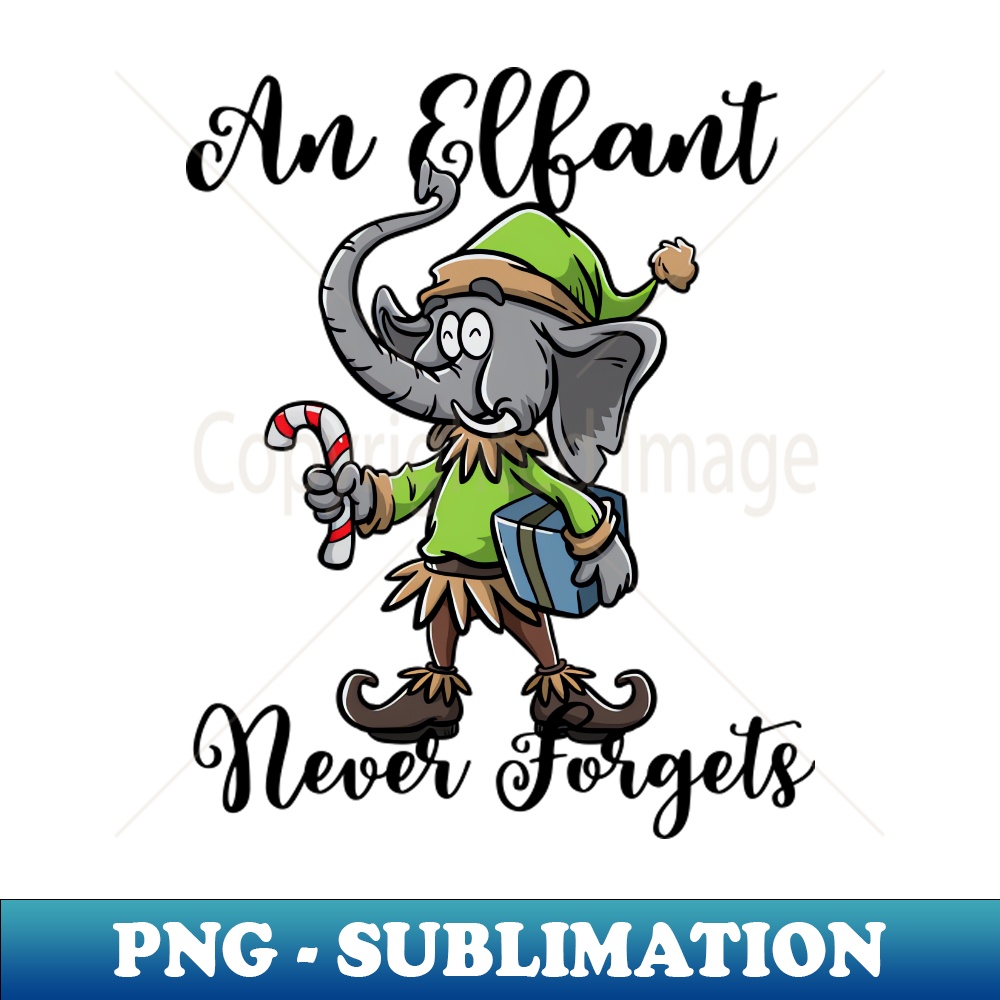 Christmas Elephant Funny Elf Costume An Elfant Never Forgets | Inspire ...