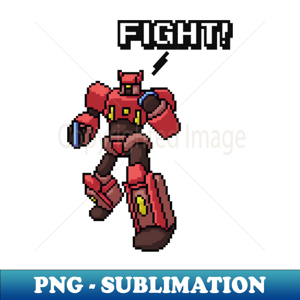 Anime Robot Pixel Art - PNG Transparent Sublimation File - V | Inspire ...