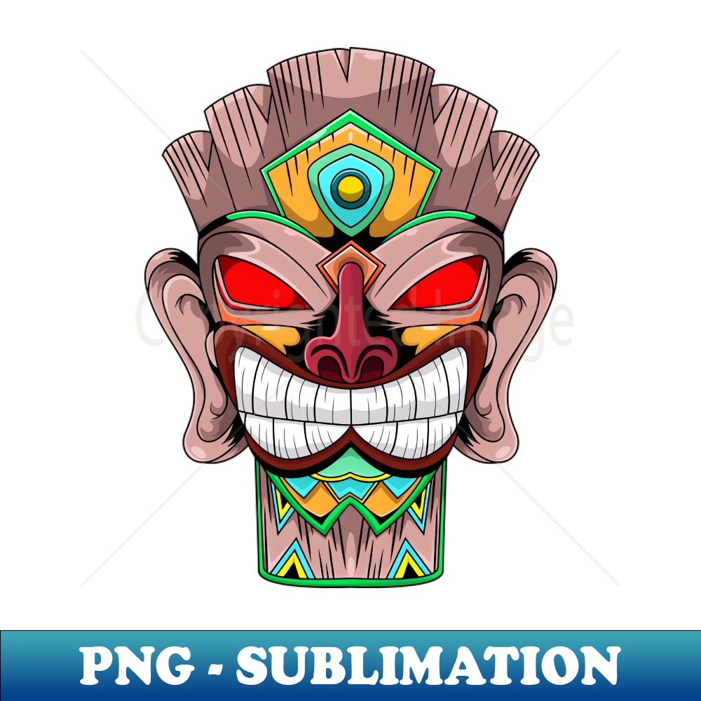 Tiki Mask Long Neck - High-Quality PNG Sublimation Download | Inspire ...