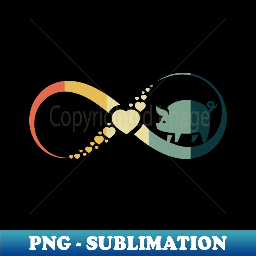 Pig Infinity vintage - PNG Transparent Digital Download File - Inspire ...