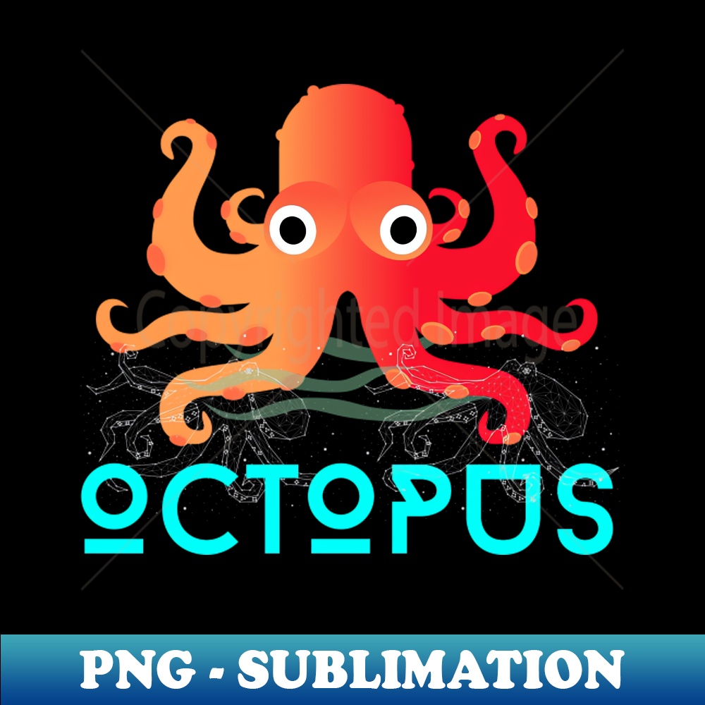 Octopus - High-Resolution PNG Sublimation File - Vibrant and | Inspire ...