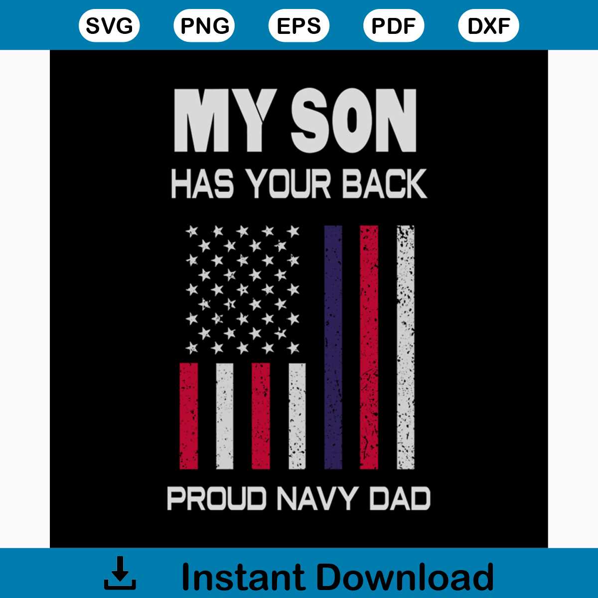 My son has your back proud navy dad svg, fathers day svg, so | Inspire ...
