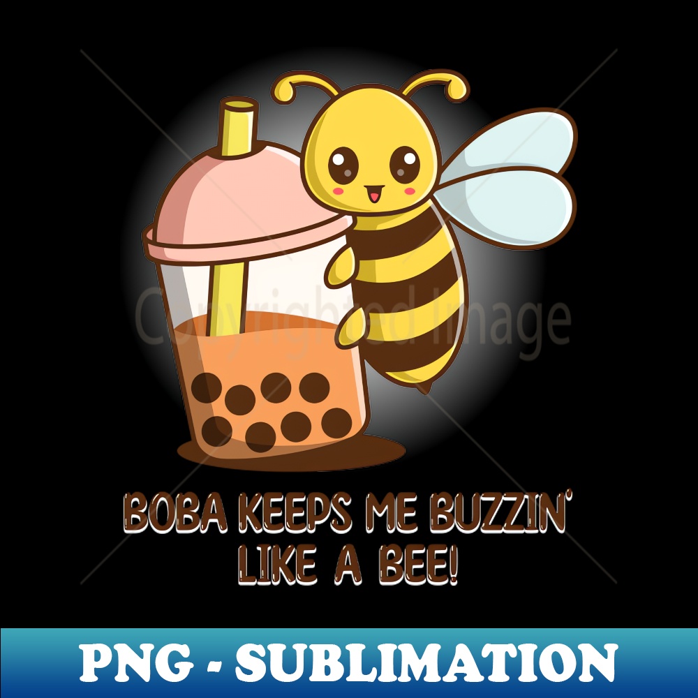 Kawaii Bee Hanging In Boba Tea Cute Bee - Exclusive Sublima | Inspire ...
