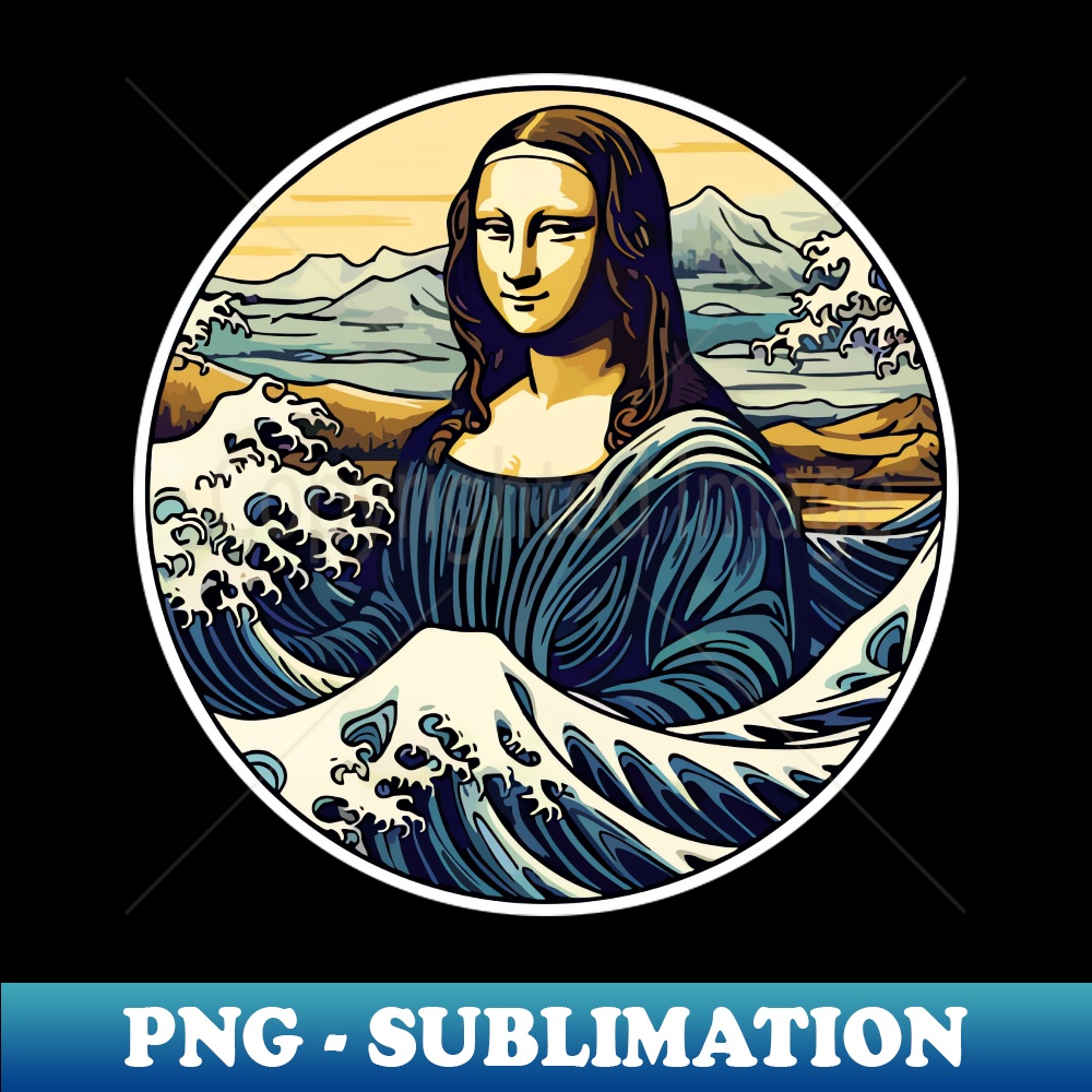 The Great Lisa Mona Wave Off Kanagawa - Decorative Sublimati | Inspire ...