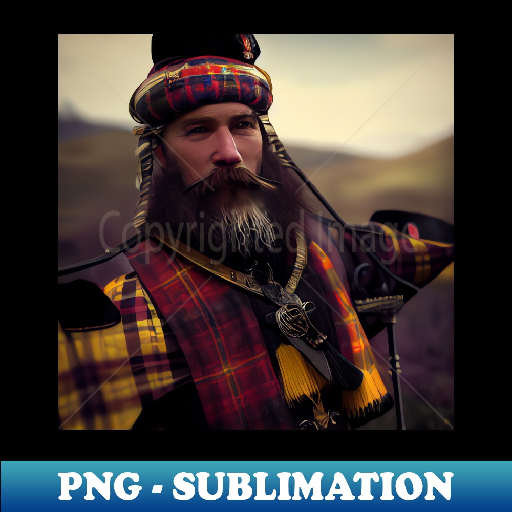Scottish Highlander in Clan Tartan - Aesthetic Sublimation D - Inspire ...