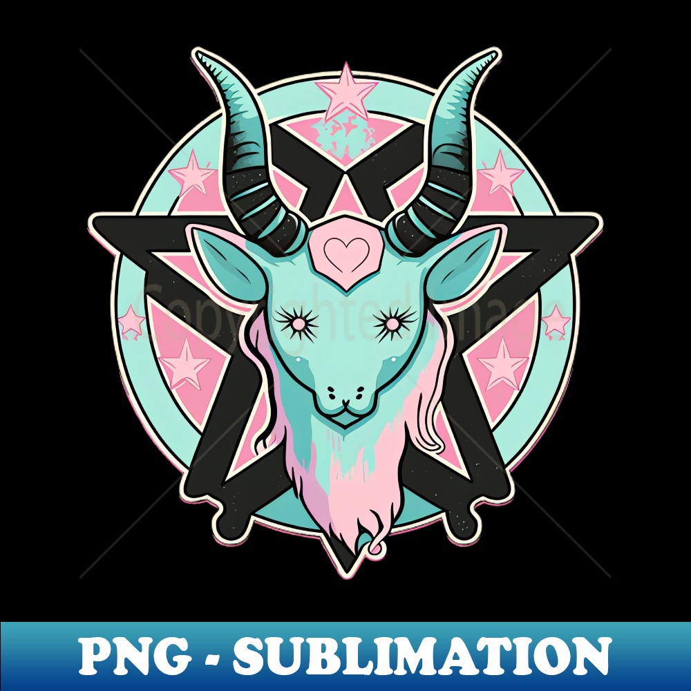 Pastel goth cute baphomet - Modern Sublimation PNG File - Pe - Inspire ...
