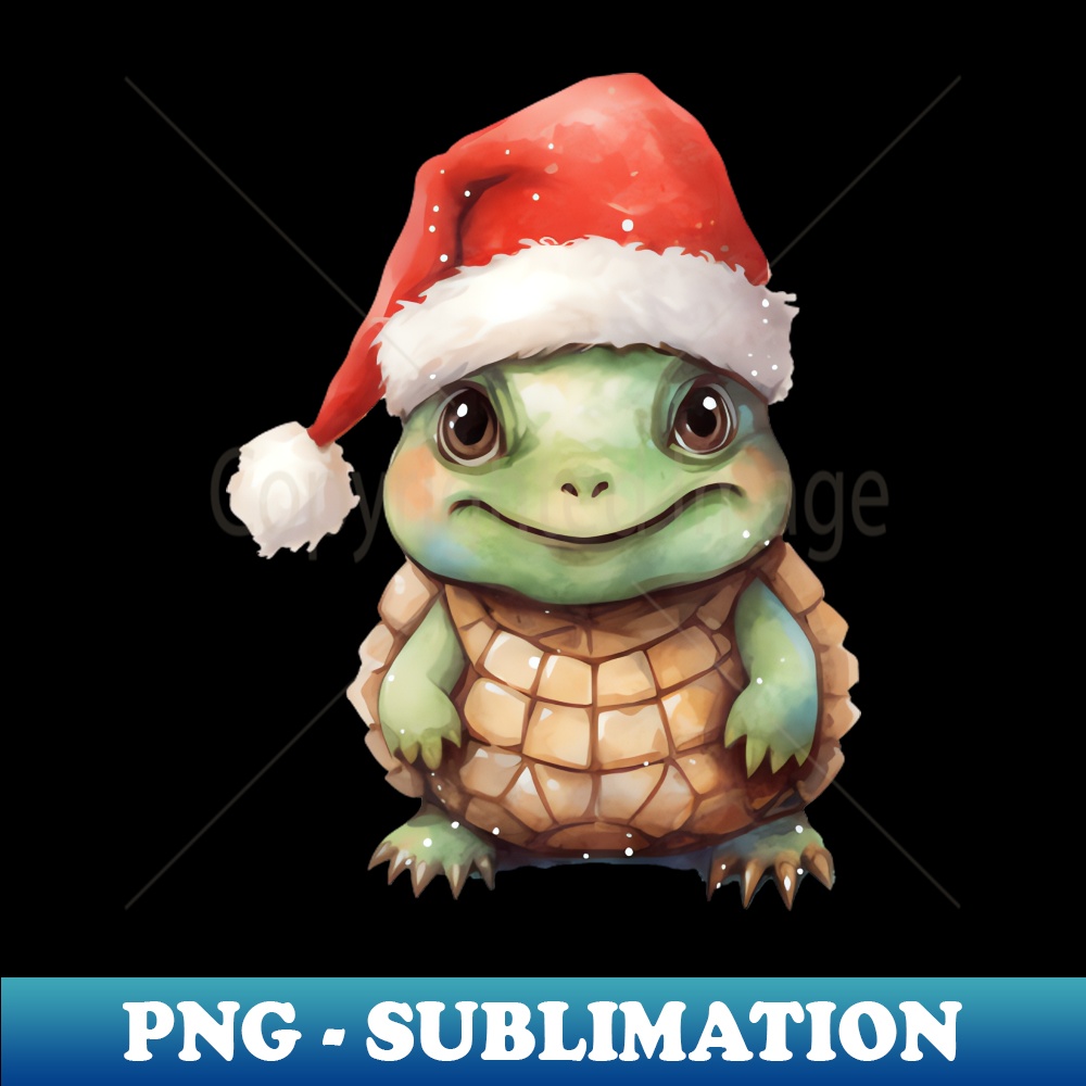 American Snapping Turtle in Santa Hat - Retro PNG Sublimatio | Inspire ...