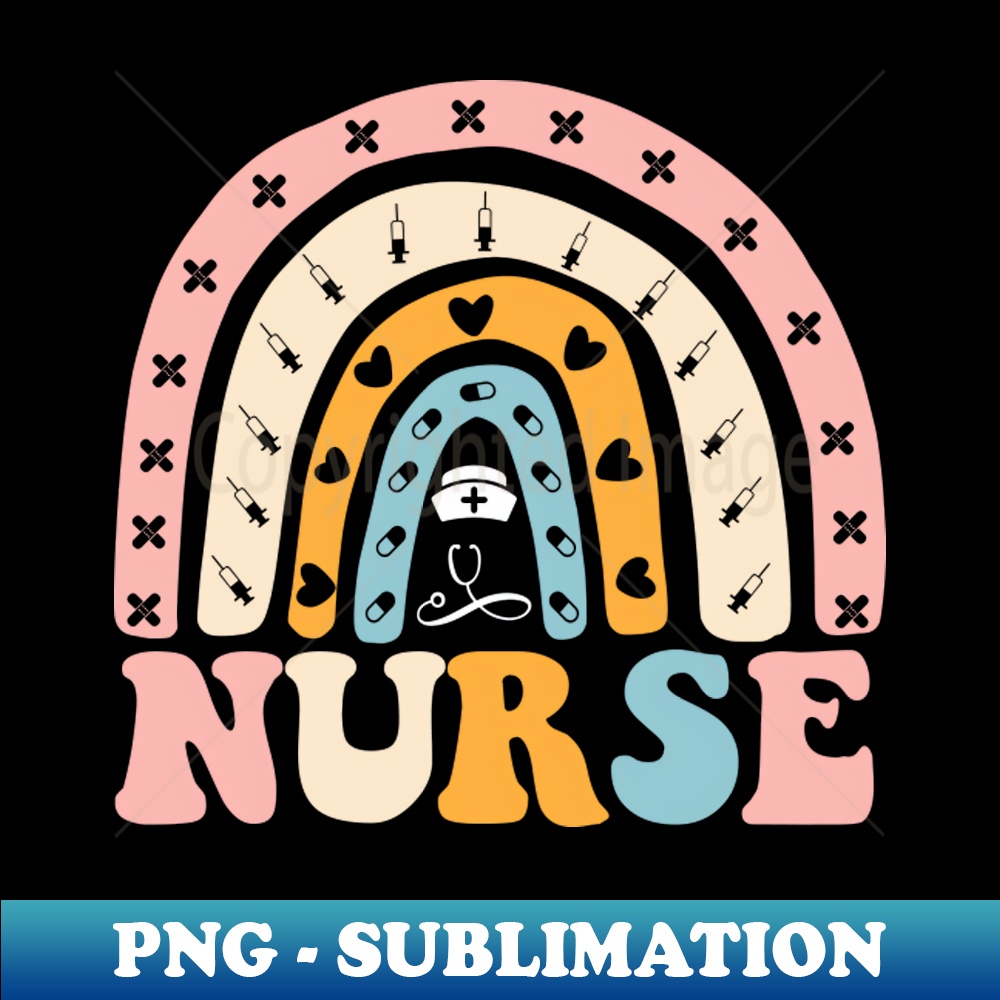 Boho Rainbow Nurse Pastel Nurse Appreciation Gift - PNG Tran | Inspire ...