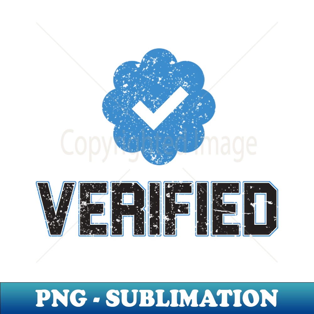 Verified Blue Check Mark - Rough - Stylish Sublimation Digit | Inspire ...