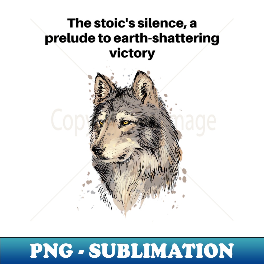 Stoic The Wolf Mindset - Instant PNG Sublimation Download - | Inspire ...