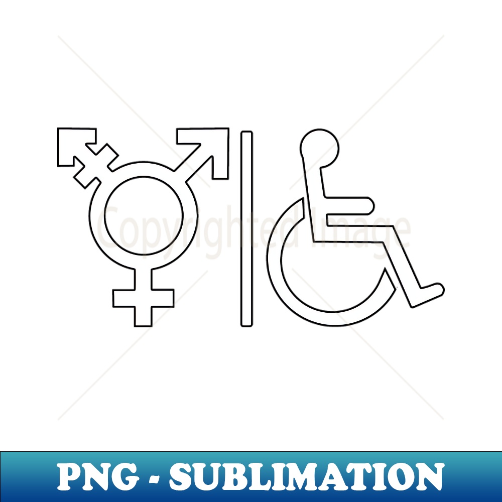 Gender Neutral and Whelchair Inclusive Bathroom Sign - High- - Inspire ...