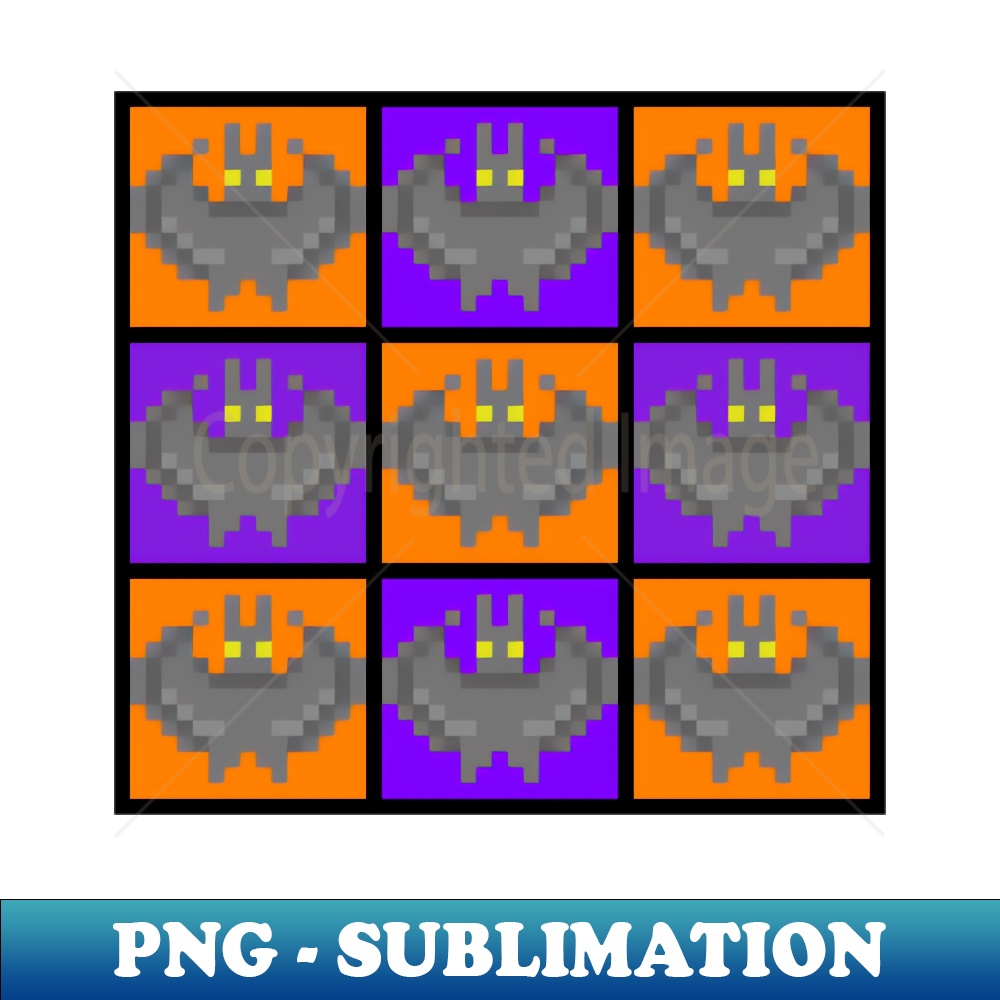 Halloween Pixel Bats - Exclusive Sublimation Digital File - - Inspire ...