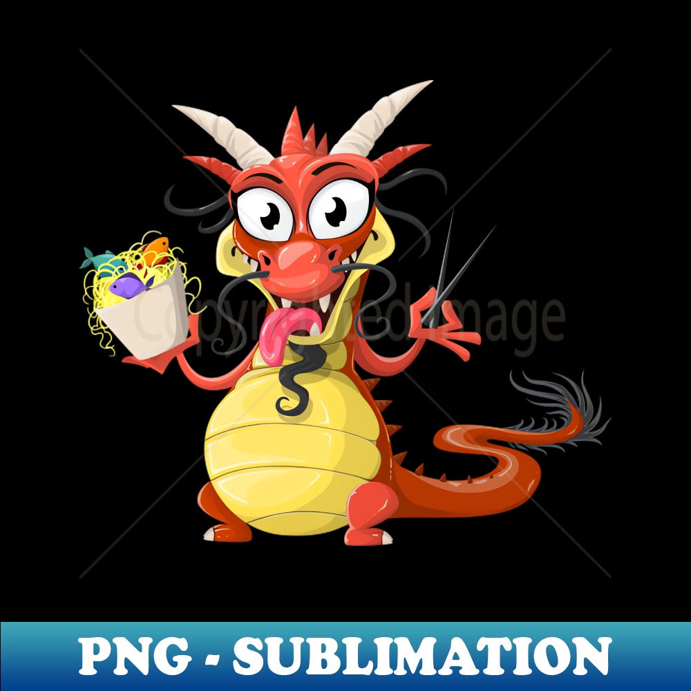 Red Dragon Illustration - Sublimation-Ready PNG File - Perfe - Inspire Uplift