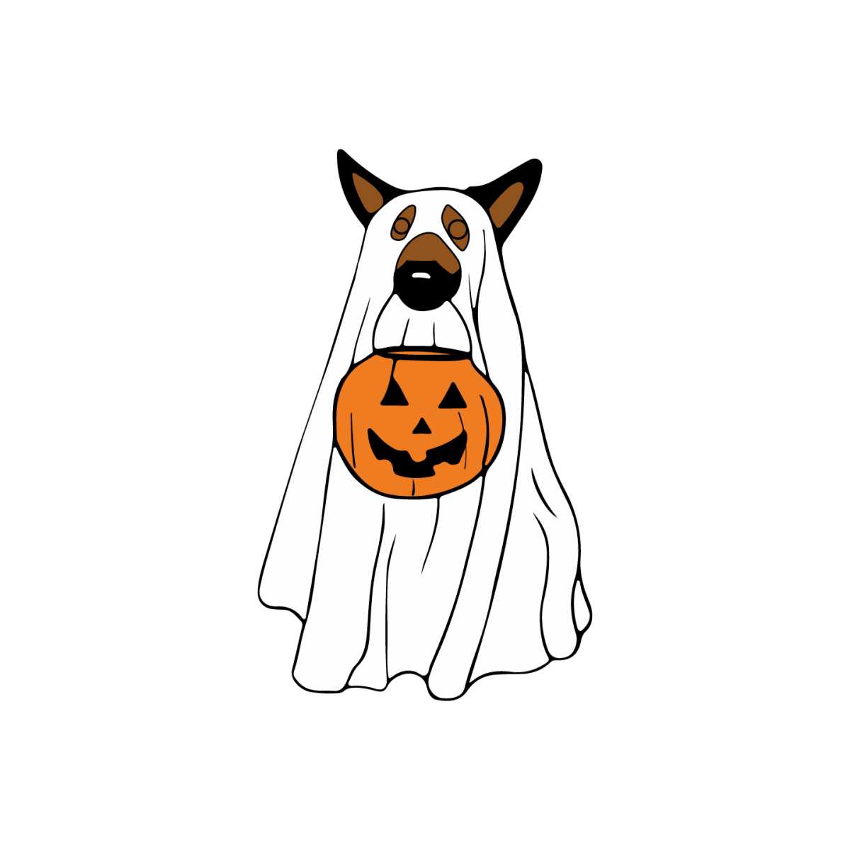 German Shepherd Svg, Ghost Dog Png, Pumpkin Dog Svg, Ghost D | Inspire ...