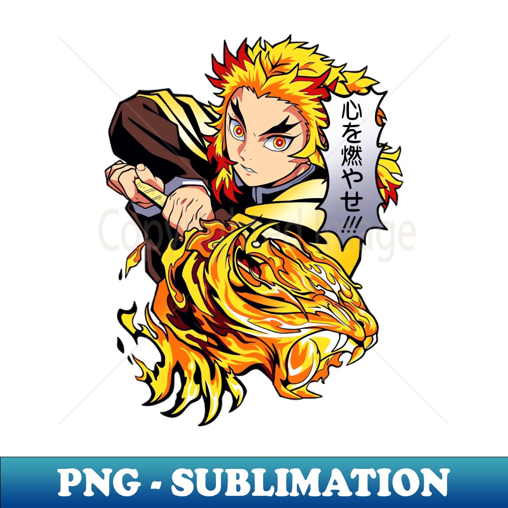 rengoku - PNG Transparent Digital Download File for Sublimat | Inspire ...