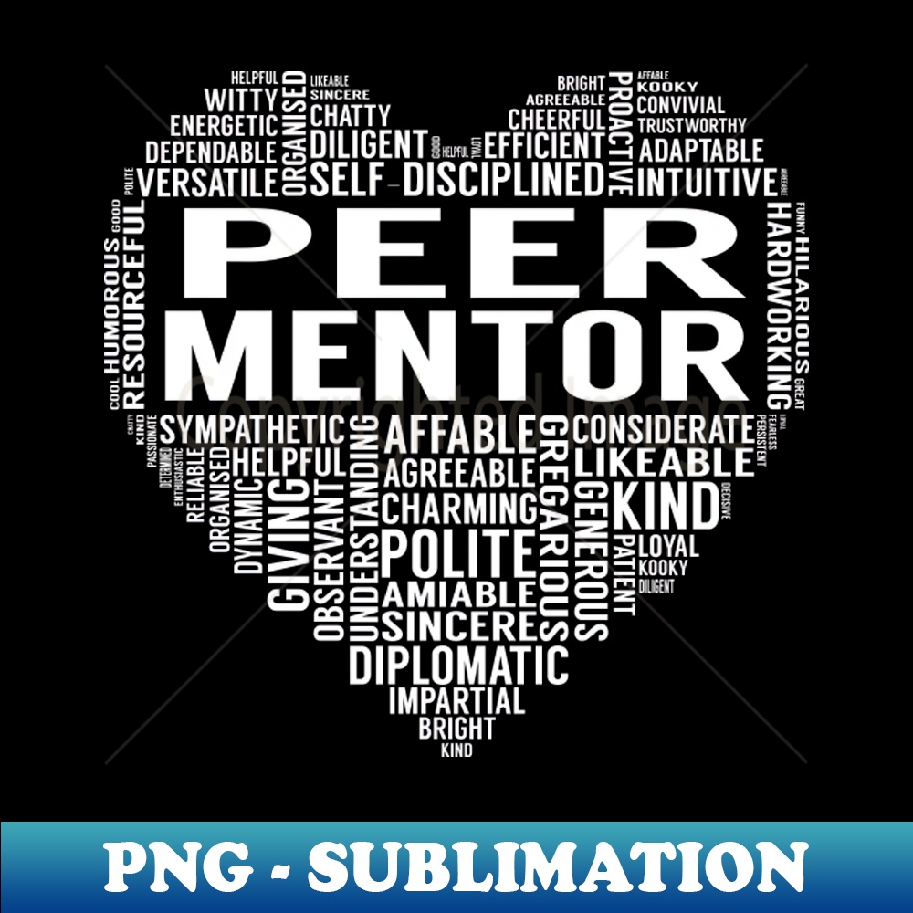 Peer Mentor Heart - High-Resolution PNG Sublimation File - F | Inspire ...