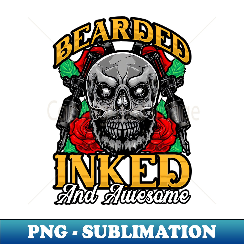 Bearded Inked And Awesome Funny Tattooed Dad - Aesthetic Sub | Inspire ...