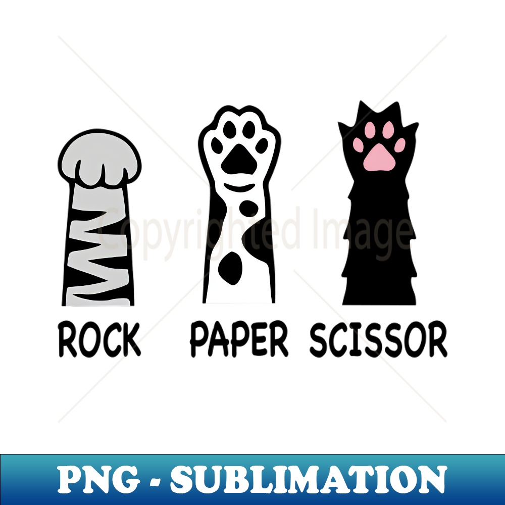 Rock Paper Scissors Hand Game Cute Pink Paw Funny Cat - Eleg | Inspire ...