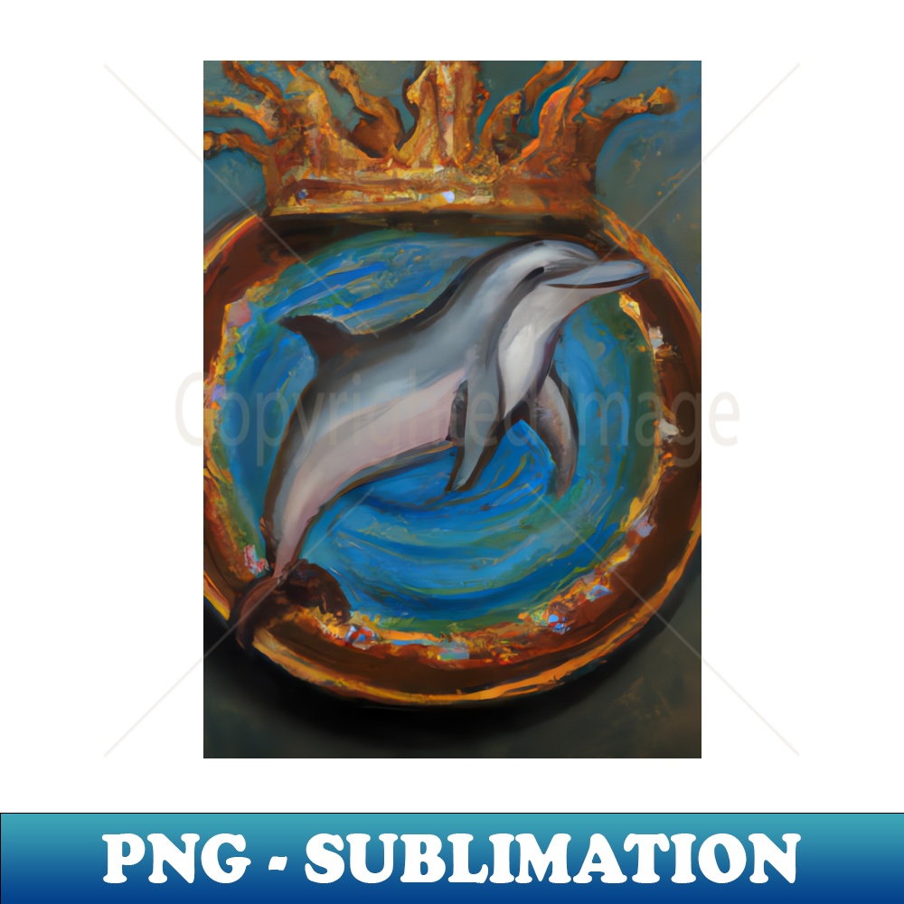 Dolphin with a Crown - Trendy Sublimation Digital Download - - Inspire ...