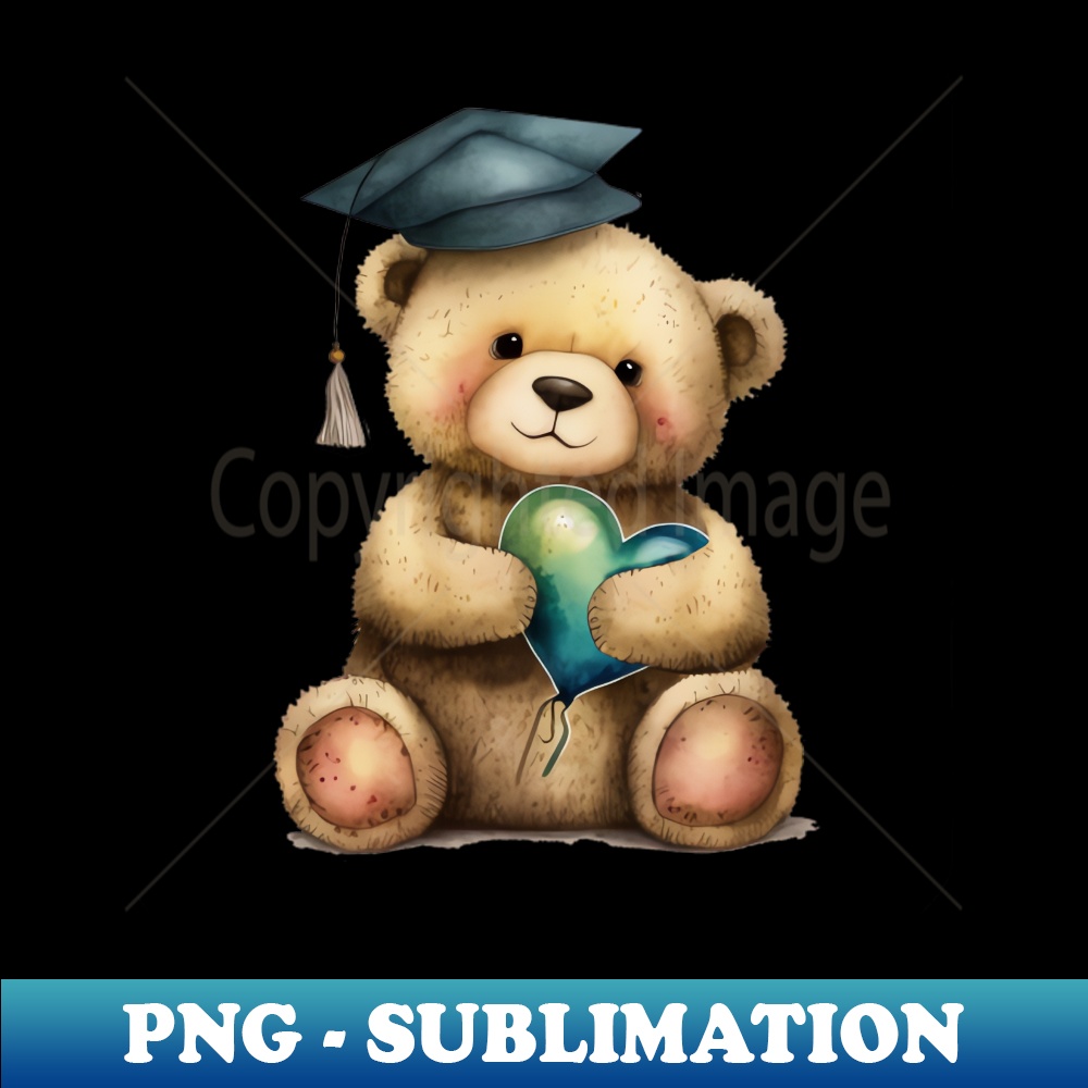 Watercolor Teddy Bear Graduation - Exclusive PNG Sublimation | Inspire ...