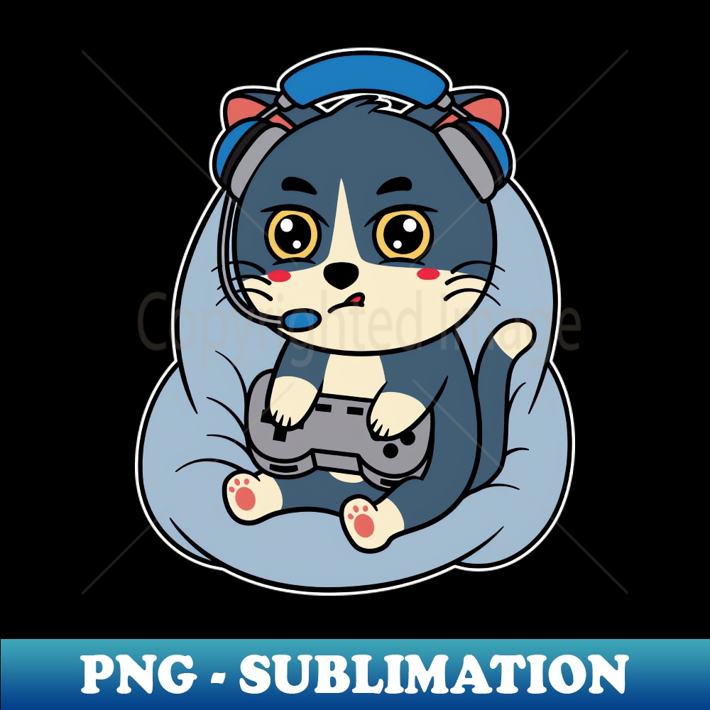 Funny Cat Gamer Playing Video Games - Exclusive Sublimation - Inspire ...