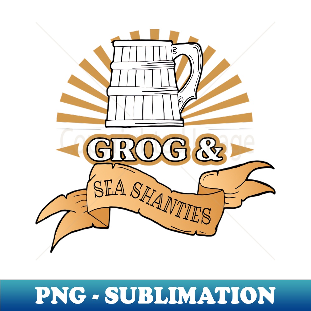 Sea Shanty Singer Rum Grog Tankard - PNG Transparent Digital | Inspire ...