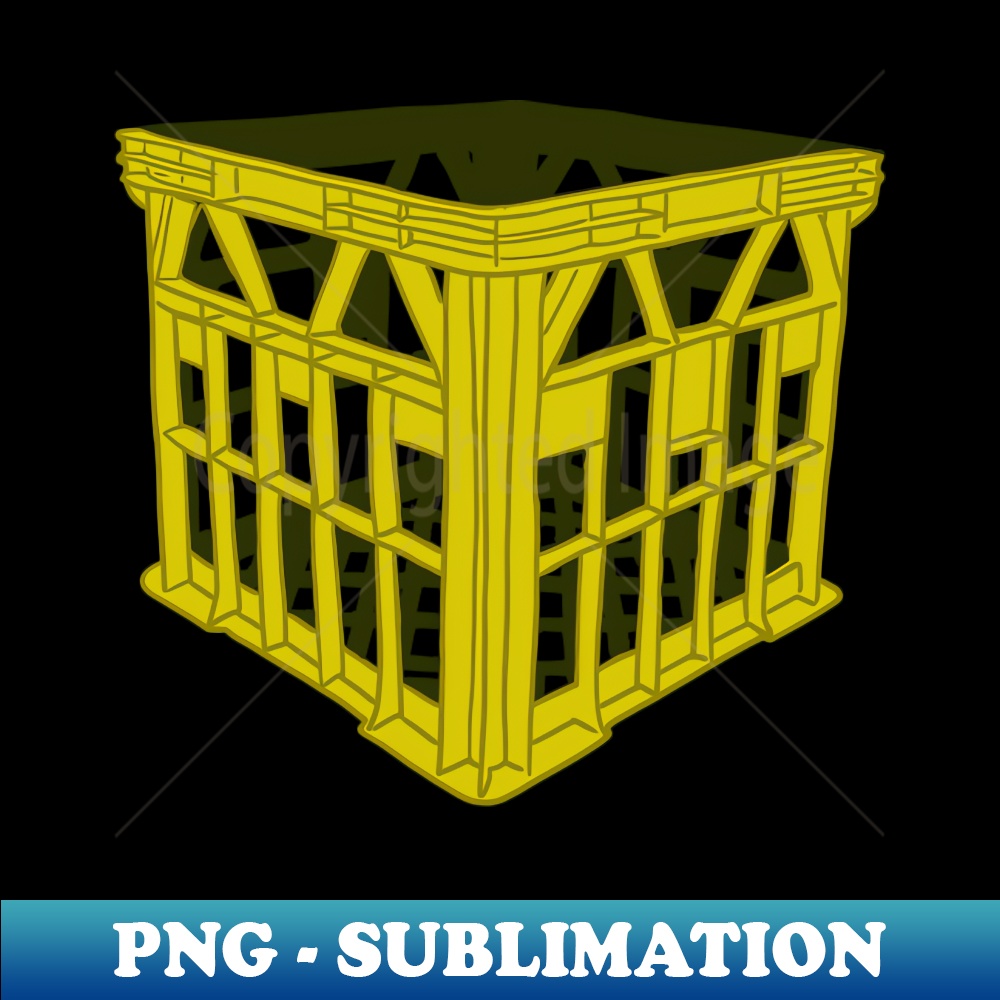 Yellow Milk Crate - Retro PNG Sublimation Digital Download - | Inspire ...