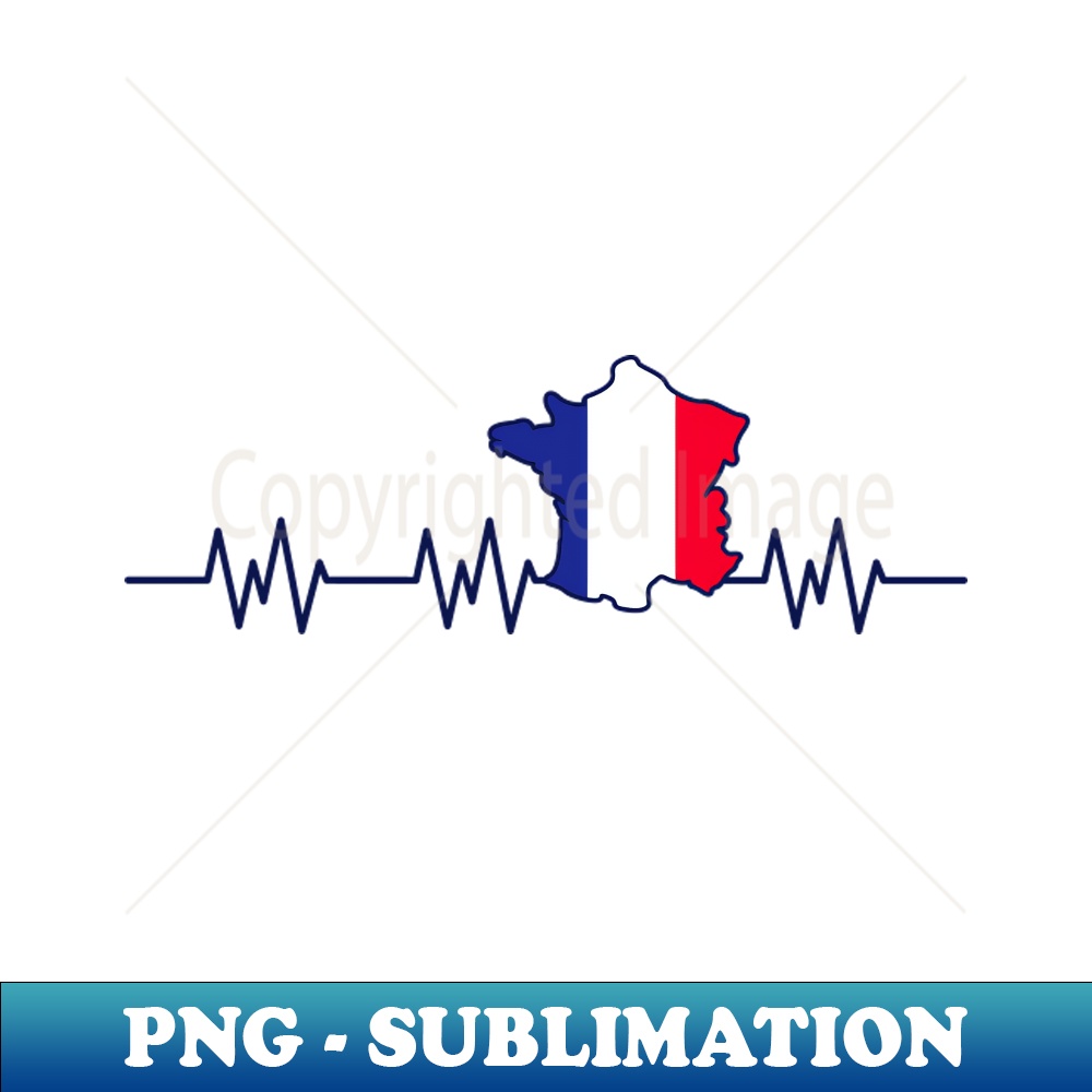 France Flag Heartbeat Pulse French - PNG Transparent Sublima | Inspire ...