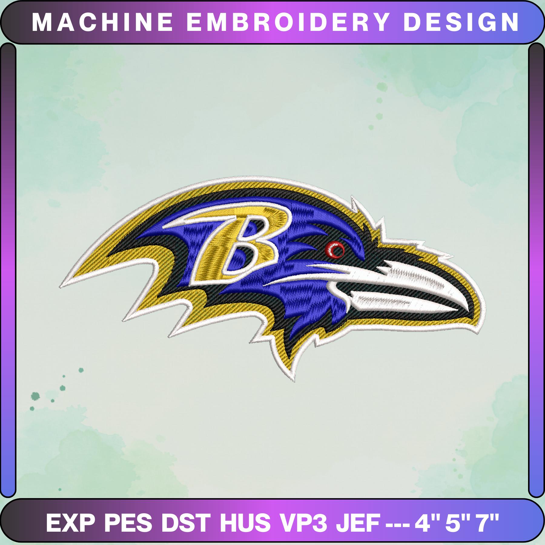 NFL Baltimore Ravens Embroidery Design, NFL Football Logo Em | Inspire ...