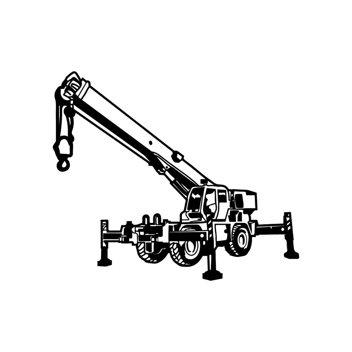 Crane SVG | Construction Truck SVG | Heavy Equipment SVG | B | Inspire ...